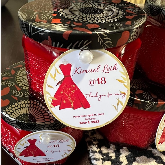 18th Birthday Personalized Gift Tags for Favors Debut Tag - Etsy