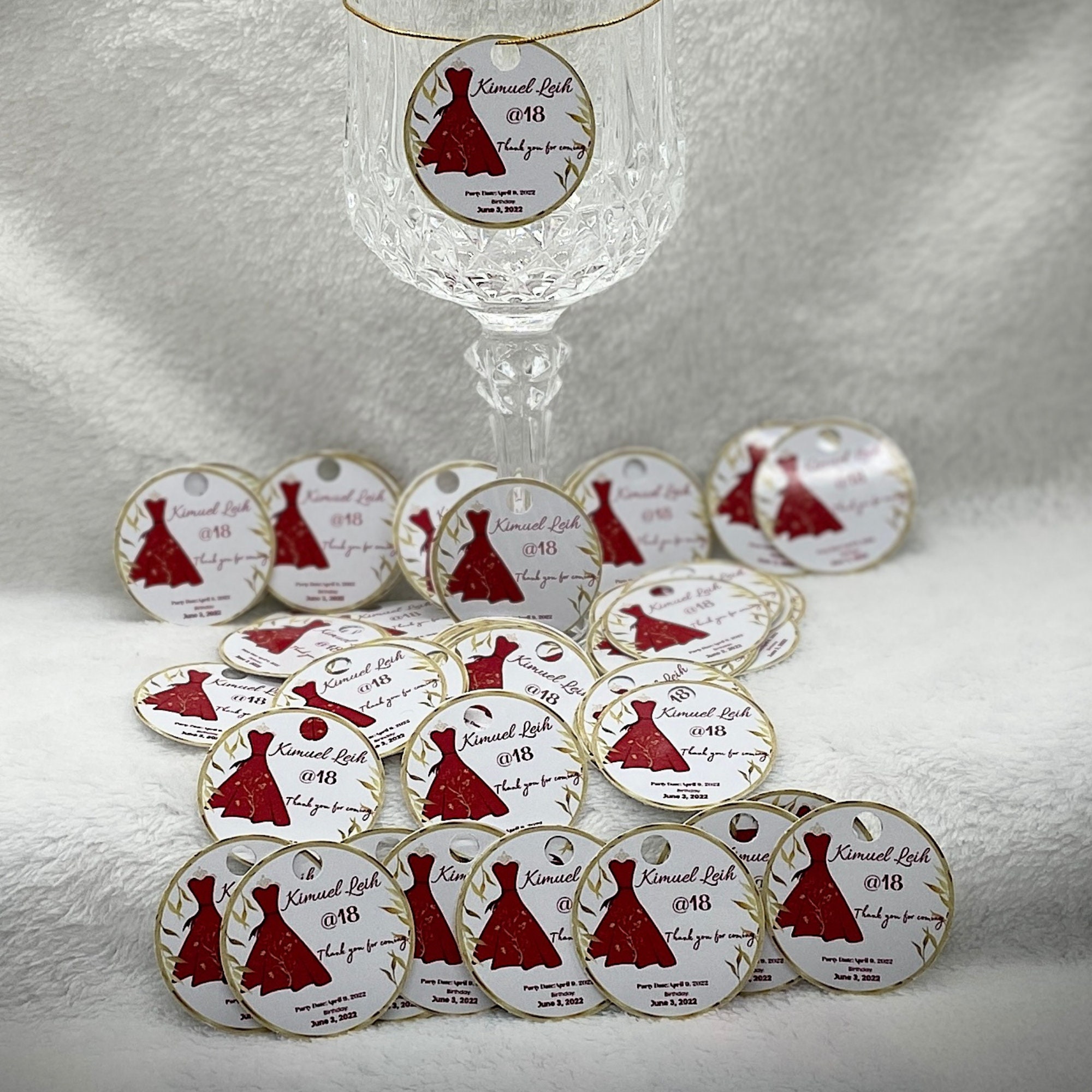 18th Birthday Personalized Gift Tags for Favors, Debut Tag, Product Tag ...