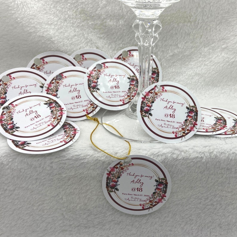 18th Birthday Personalized Gift Tags for Favors Debut Tag - Etsy
