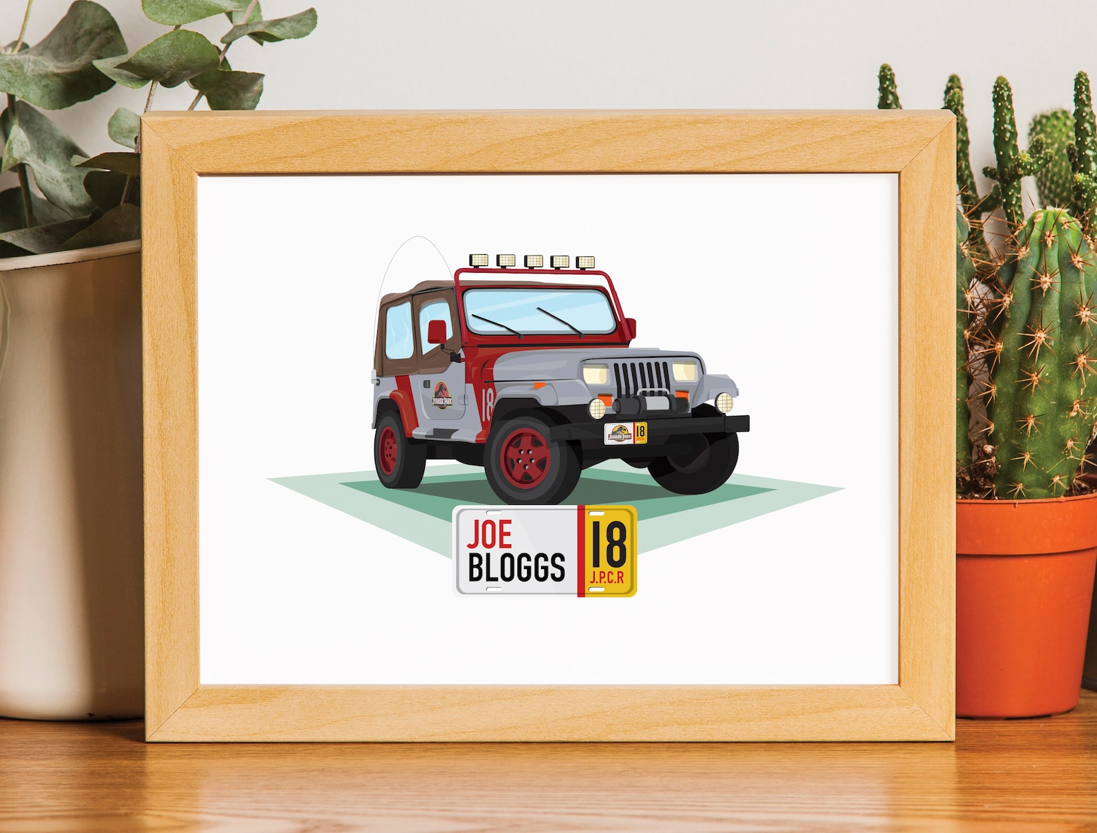 Personalised Jurassic Park Jeep Print - Etsy