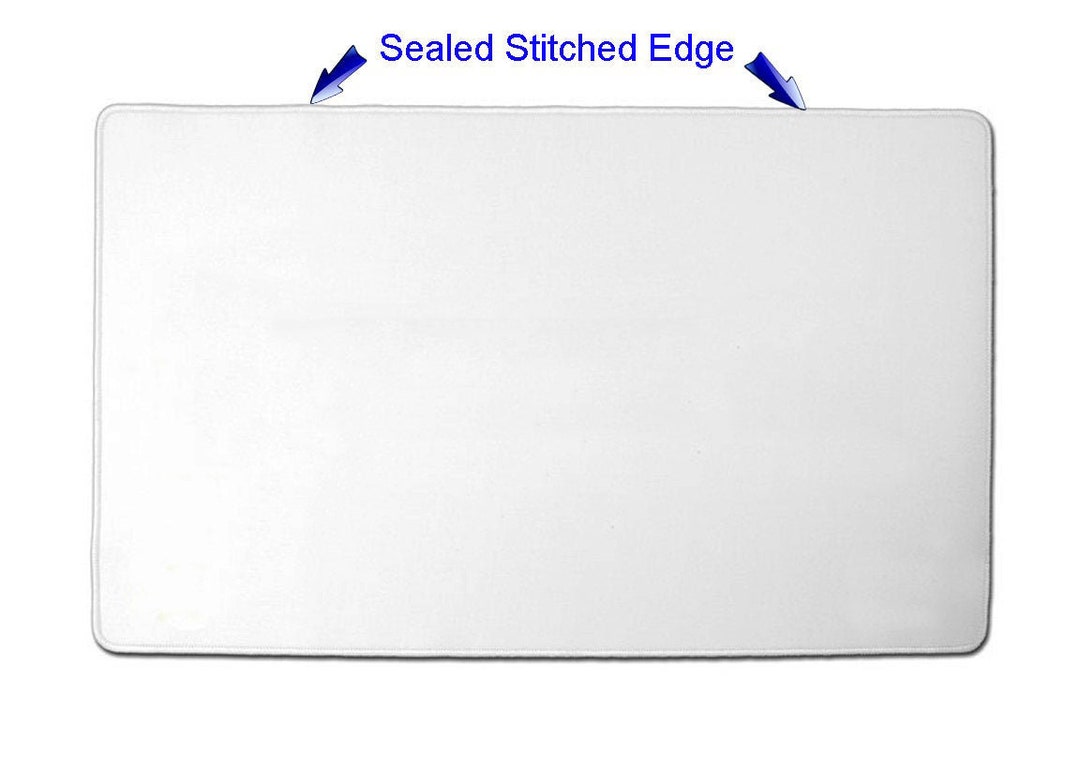 White Blank Playmat W/ Stitched Edge - Etsy