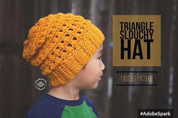 Crochet Triangle Slouch Hat PATTERN Crochet Pattern | Etsy