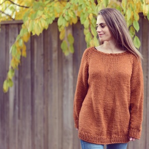 Fall Pullover Sweater PATTERN | Knit Pattern | Knit Sweater Pattern ...