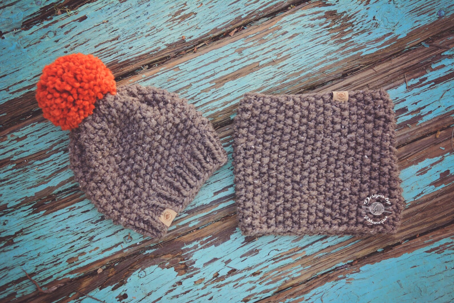 Knit Alexis Slouch Beanie & Cowl PATTERN Knit Pattern | Etsy