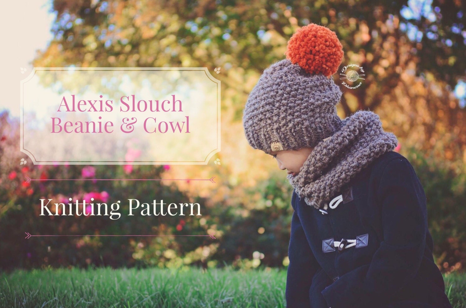 Knit Alexis Slouch Beanie & Cowl PATTERN Knit Pattern - Etsy