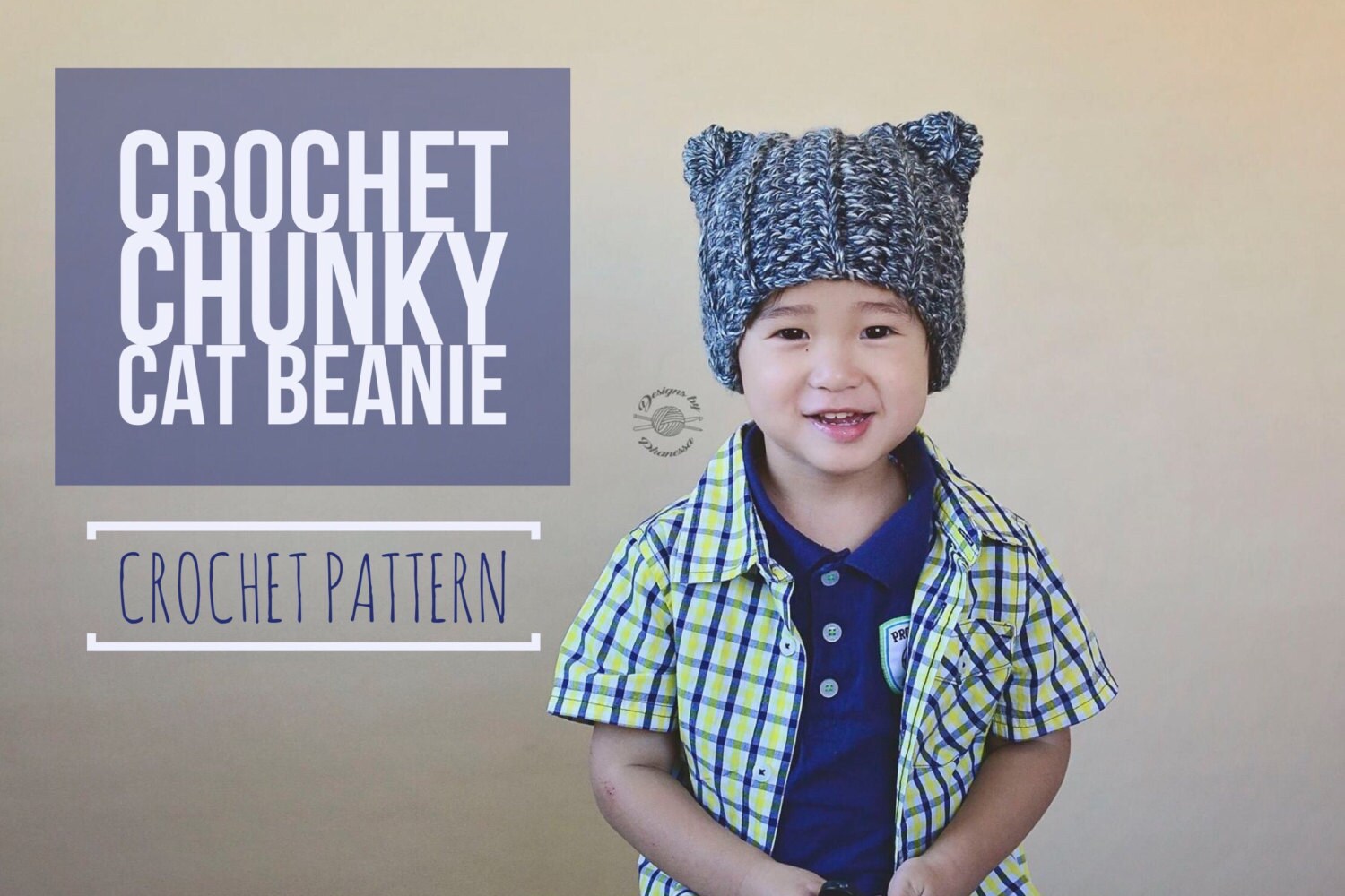 Crochet Chunky Cat Hat PATTERN Crochet Pattern Crochet Cat | Etsy