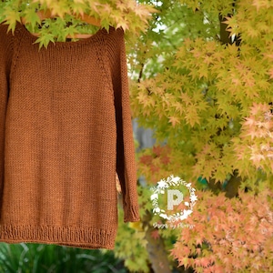 Fall Pullover Sweater PATTERN | Knit Pattern | Knit Sweater Pattern ...