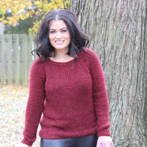 Fall Pullover Sweater PATTERN | Knit Pattern | Knit Sweater Pattern ...