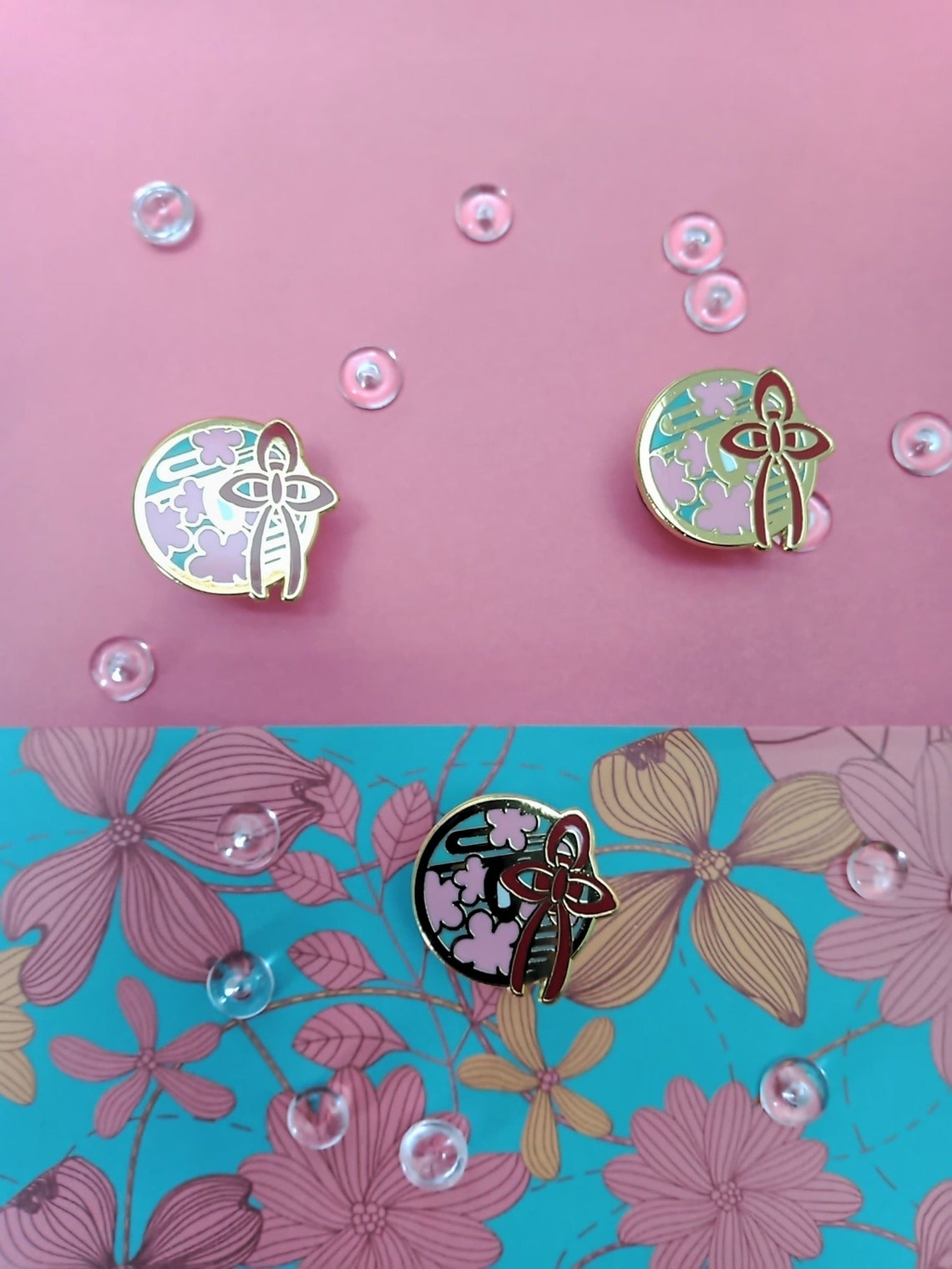 Tsuba flower Hashira Filler Pin | Etsy