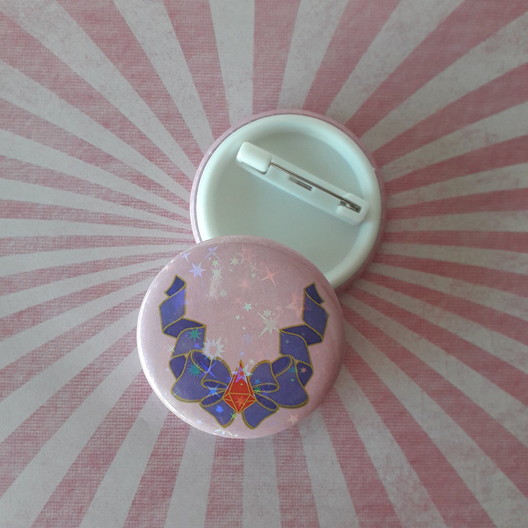 Sailor Moon - Holographic Button Badge (mars) - Etsy