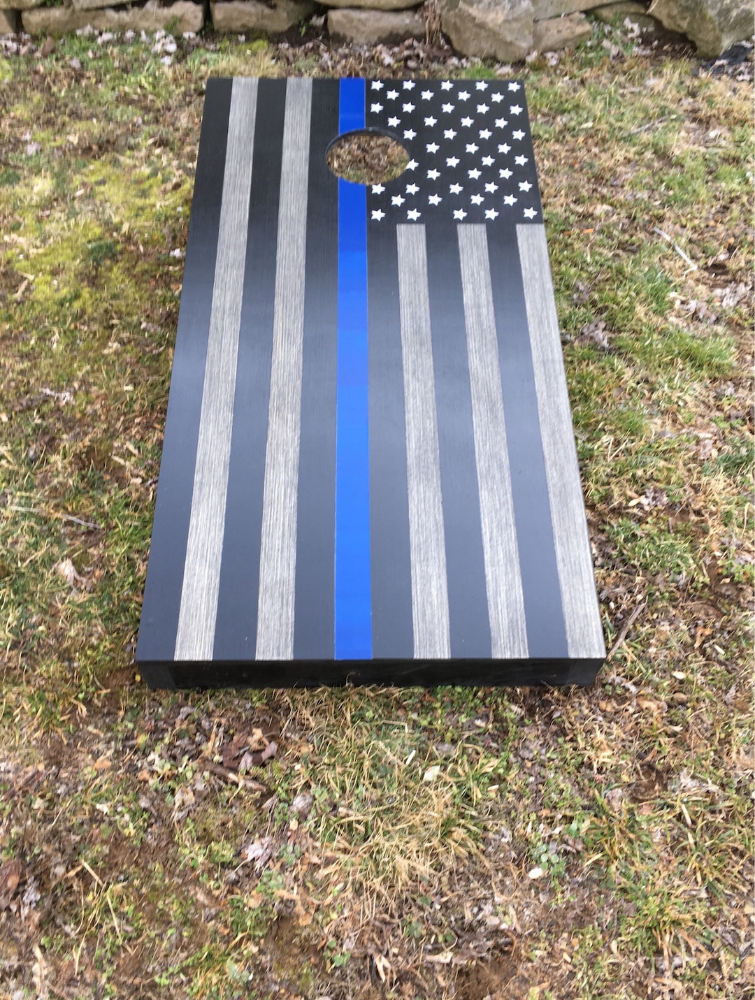 Thin Blue Line American Flag Cornhole Boards USA Made - Etsy