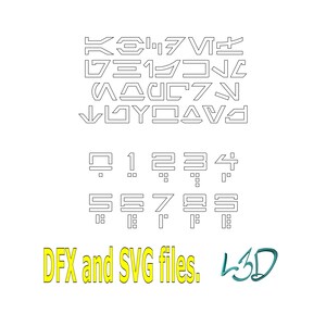 DXF SVG - Aurebesh Alphabet - Digital File - Etsy