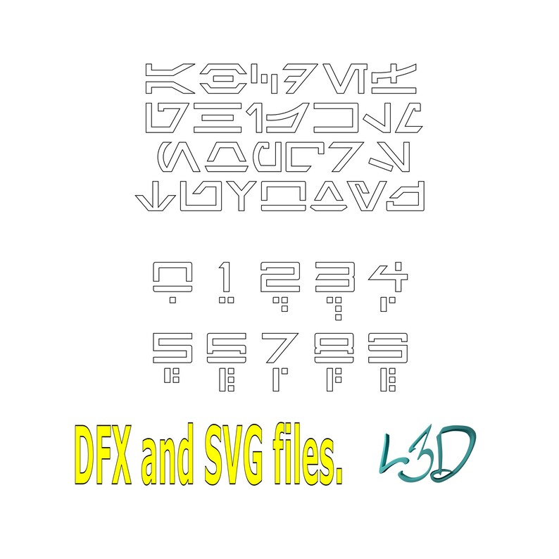 DXF SVG - Aurebesh Alphabet - Digital File - Etsy