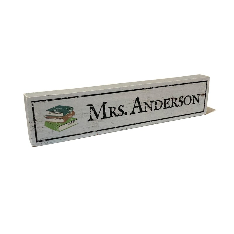 Teacher Name Plate - Etsy