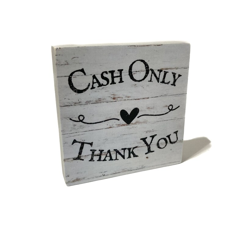 Cash Only Sign - Etsy