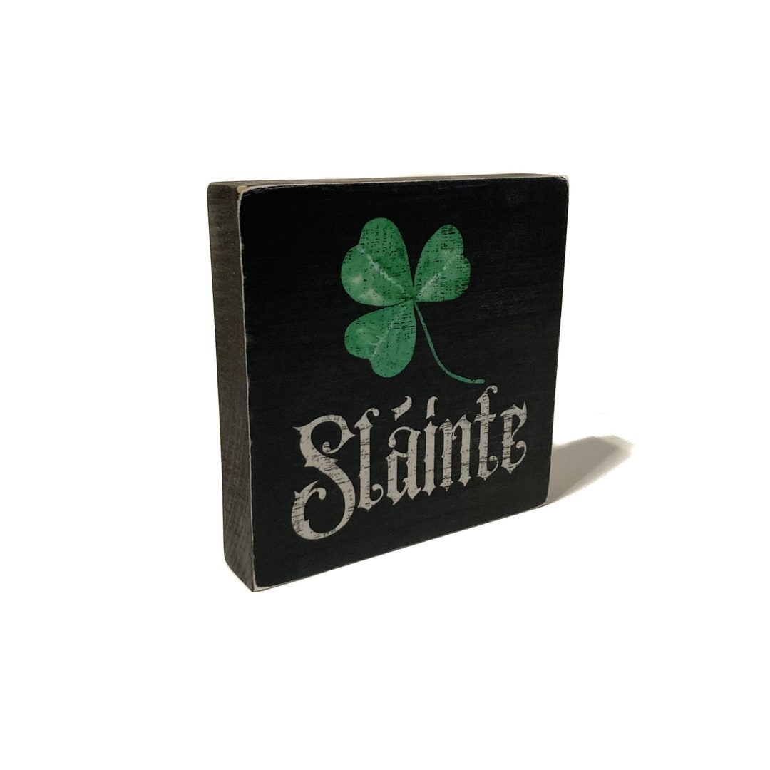 Slainte St. Patrick's Day Decor Small Slainte Mini Wood Sign With ...