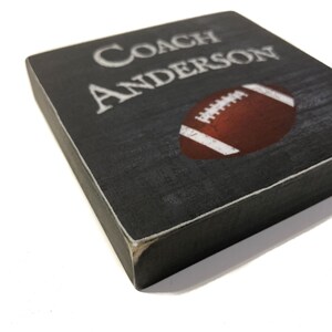 Football Coach Gift Name Sign for Desk End of Year Back to School Gifts ...