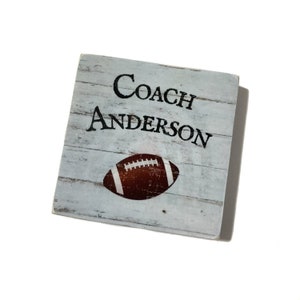 Football Coach Gift Name Sign for Desk End of Year Back to School Gifts ...
