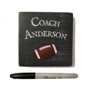 Football Coach Gift Name Sign for Desk End of Year Back to School Gifts ...