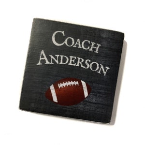 Football Coach Gift Name Sign for Desk End of Year Back to School Gifts ...