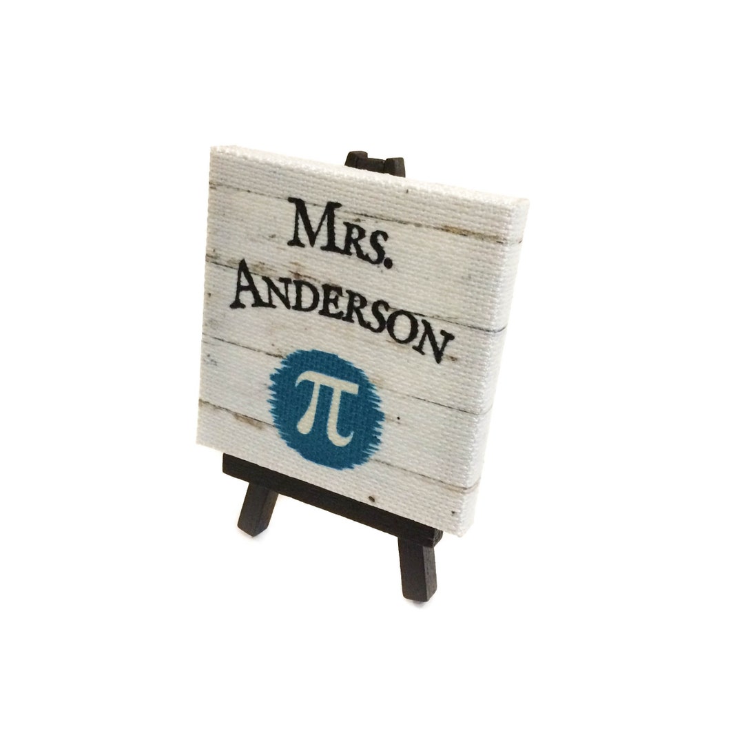 Math Teacher Name Sign for Desk Pi Sign Teachers Name Plate - Etsy