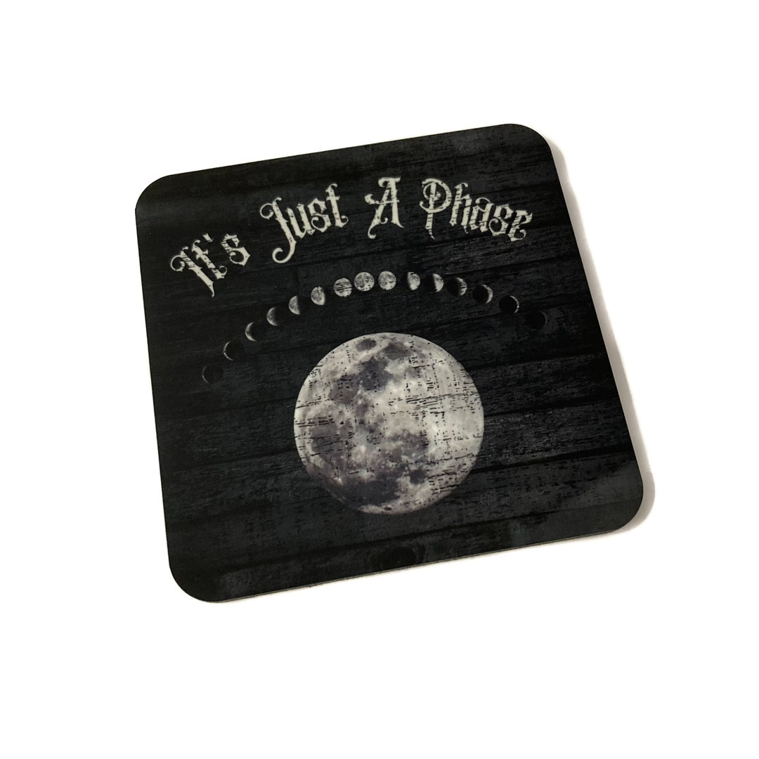 Phases of the Moon Coasters Goth Gift for Women Moon Phases Coaster Set ...