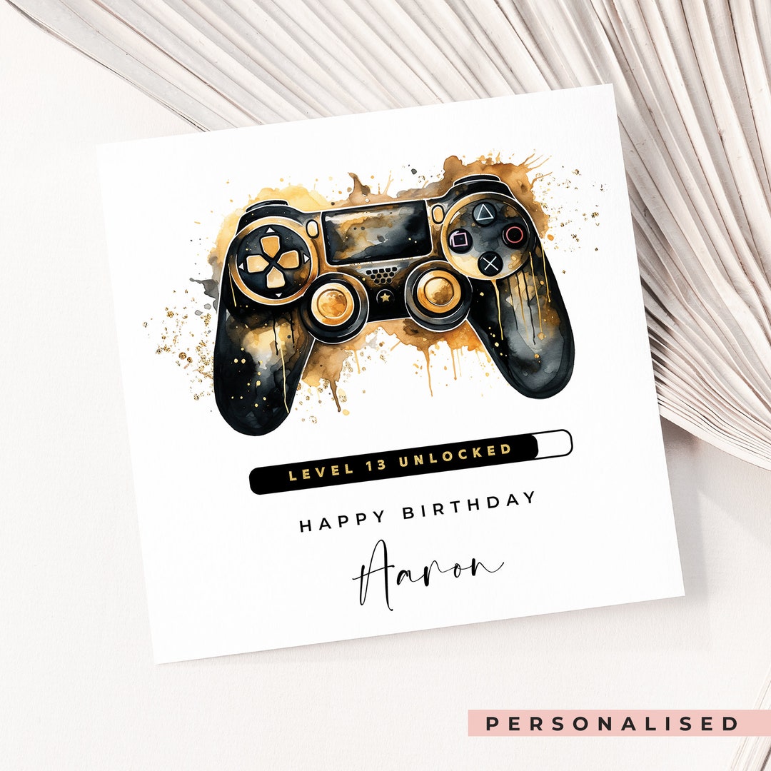 Personalised Birthday Card for Gamer, Any Age Birthday Card, Gamer ...
