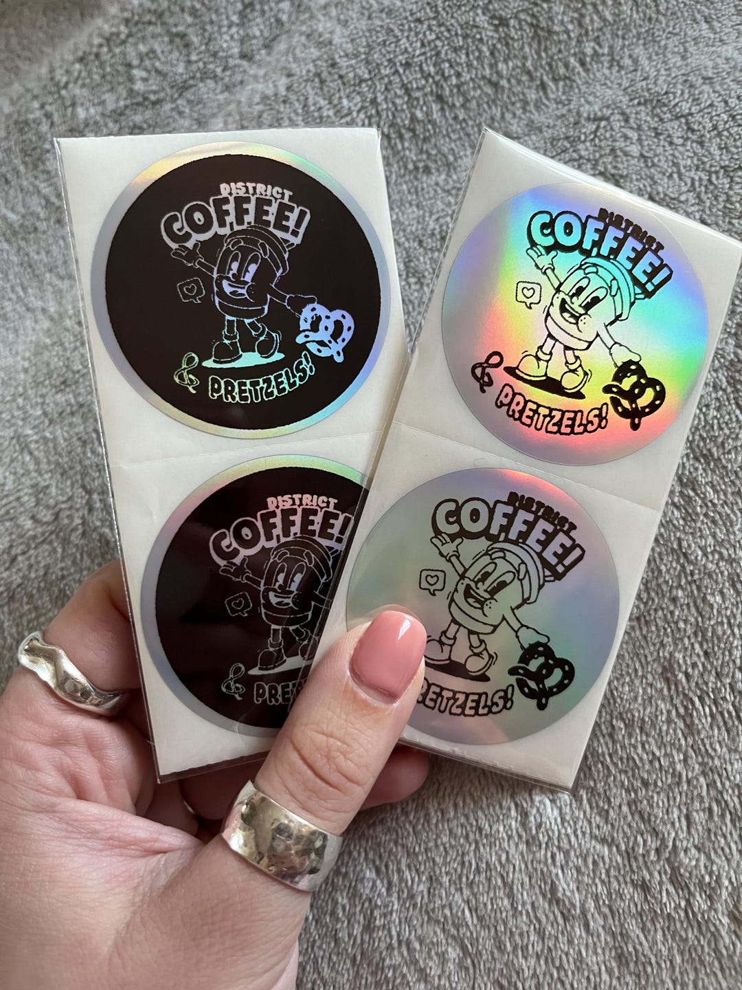 Custom Business Logo Stickers | Circle | Holographic | Personalised ...