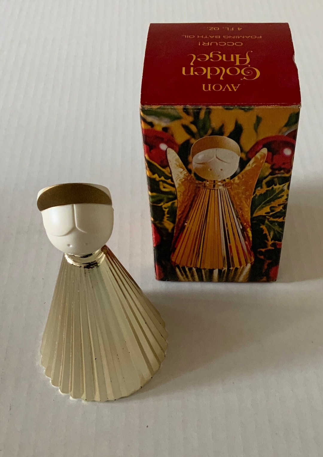 Vintage - Avon Golden Angel With Box - Christmas Decoration - Foaming ...