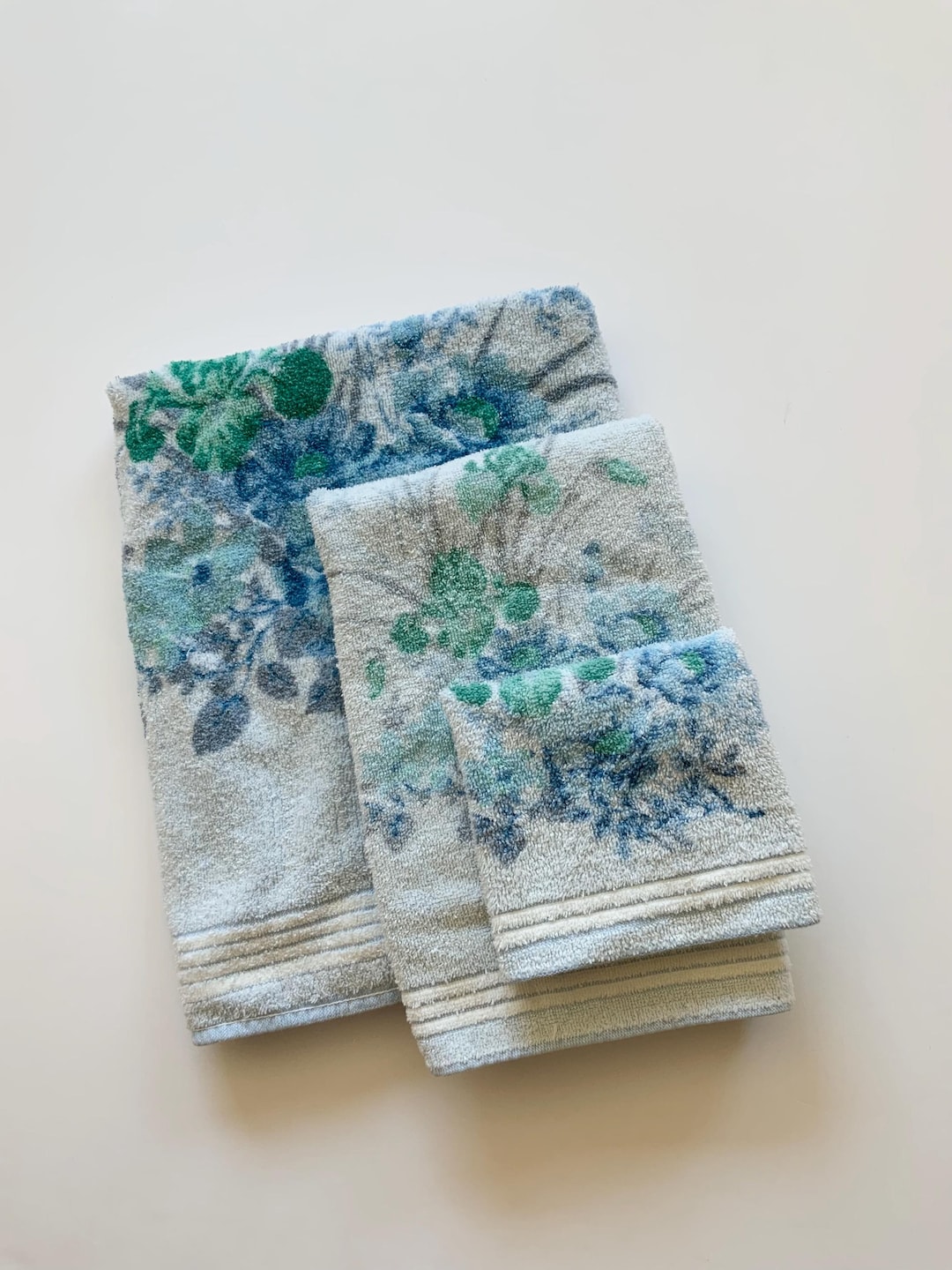 Vintage Cannon Bath Towel Set - Hand Towel - Wash Cloth - Retro ...