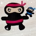 Ninja Warrior Stuffie ITH Embroidery Machine Pattern - Etsy