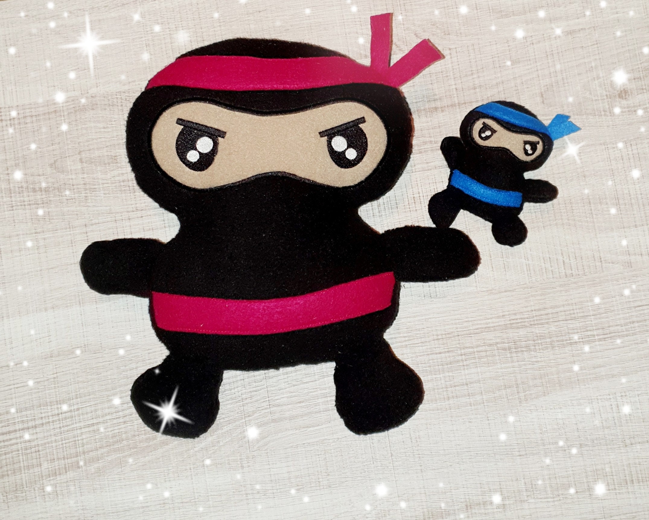 Ninja Warrior Stuffie ITH Embroidery Machine Pattern | Etsy