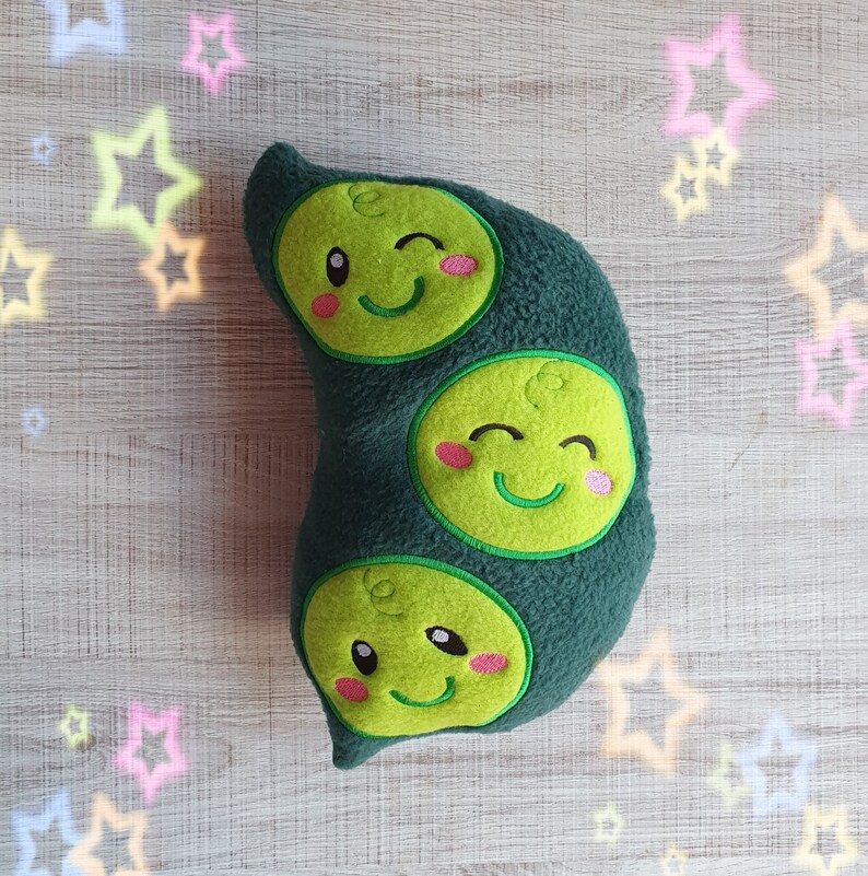 Peas in A Pod Stuffie ITH Embroidery Machine Pattern - Etsy