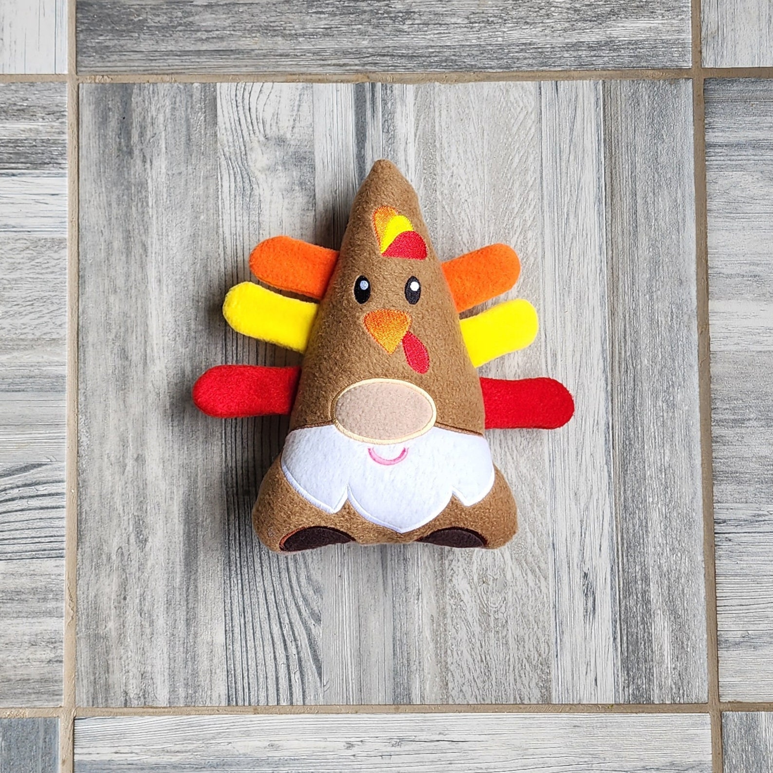 Turkey Thanksgiving Gnome Dwarf Stuffie ITH Embroidery Machine Pattern ...