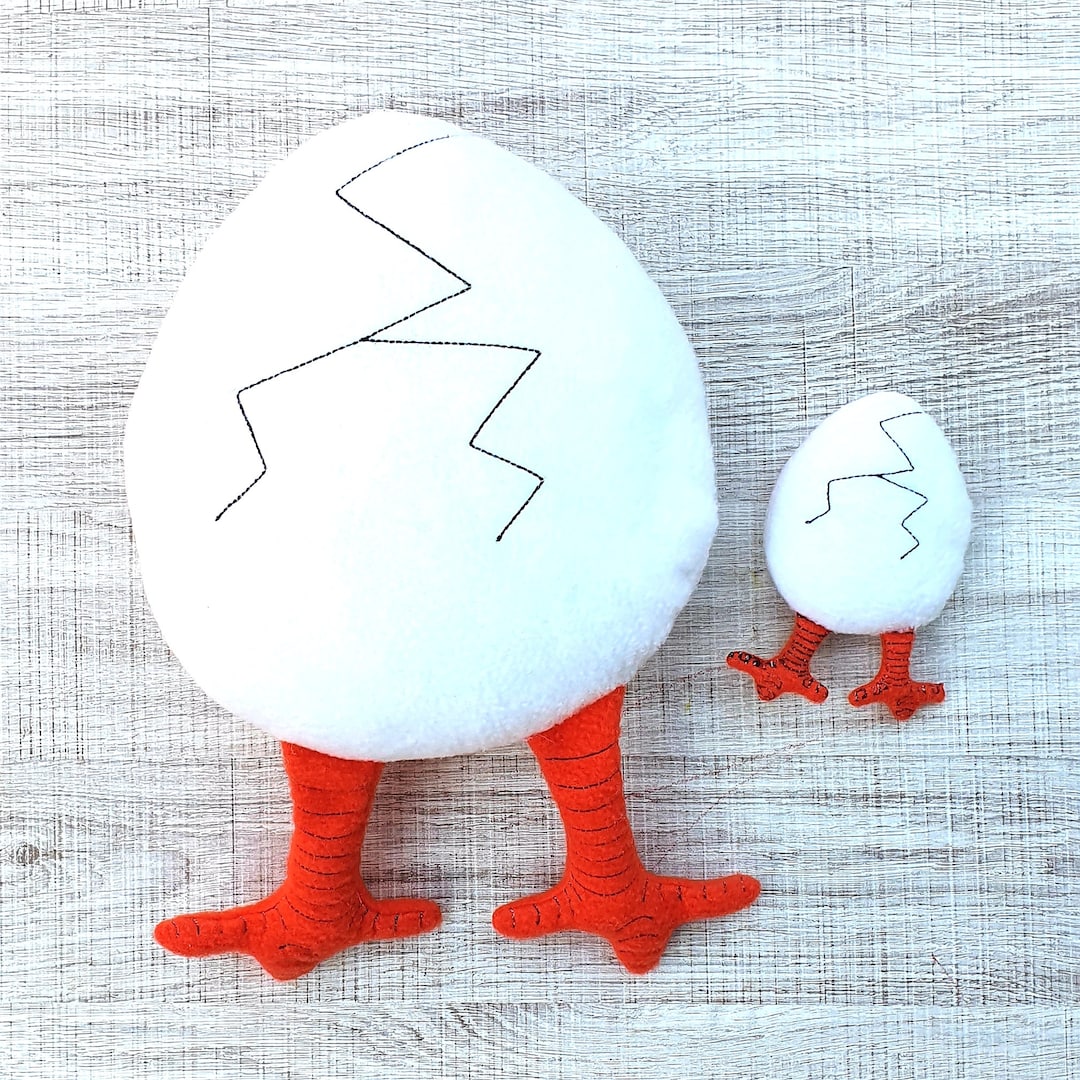 Hatching Chicken Egg Stuffie ITH Embroidery Machine Pattern - Etsy