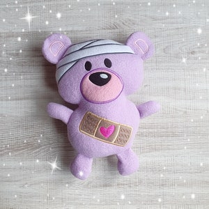 Booboo Bandaid Bear Stuffie ITH Embroidery Machine Pattern - Etsy