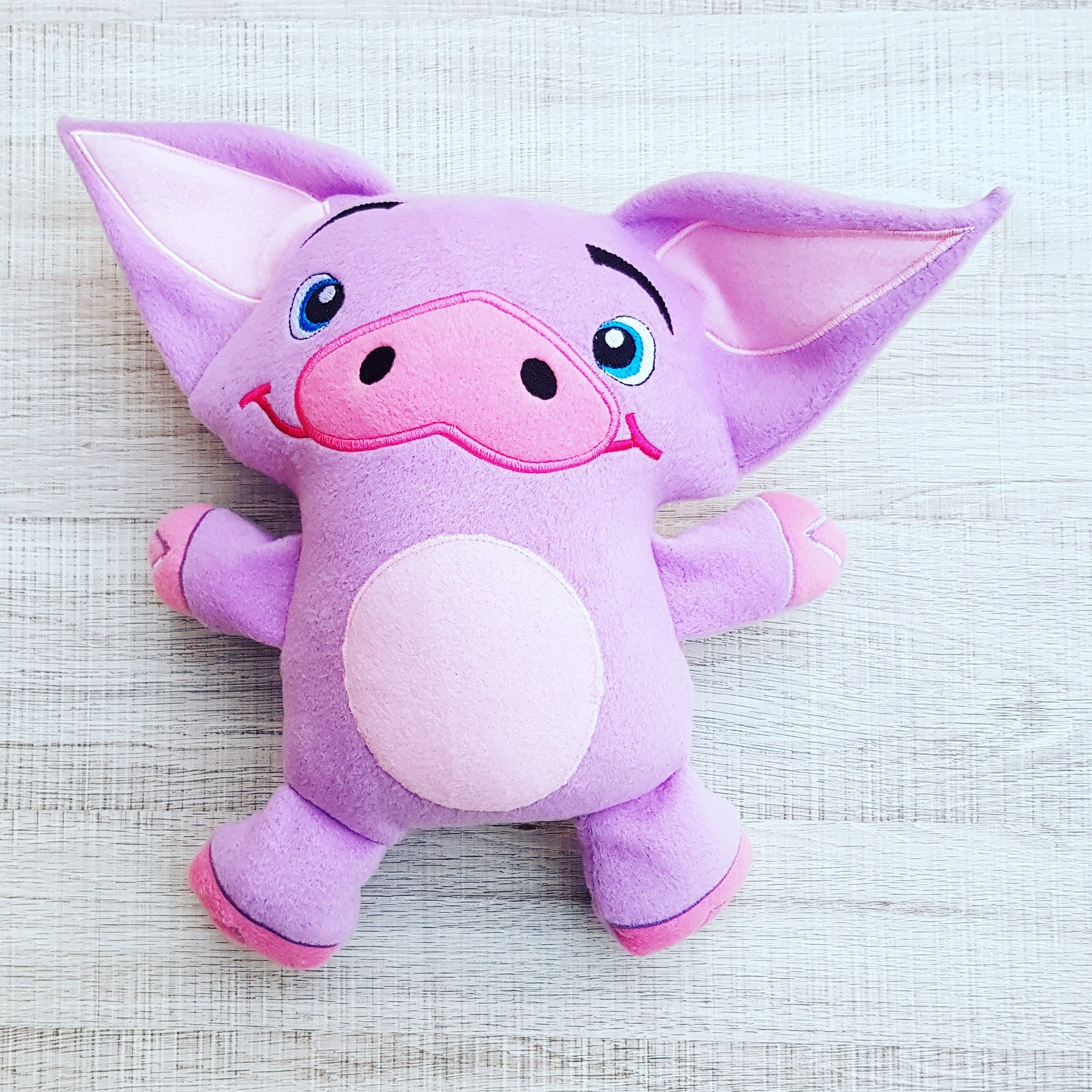 Piggle ITH Stuffie Embroidery Machine Pattern - Etsy