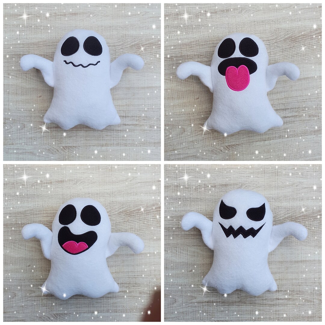 All Four Ghost Halloween Stuffies ITH Embroidery Machine Patterns - Etsy