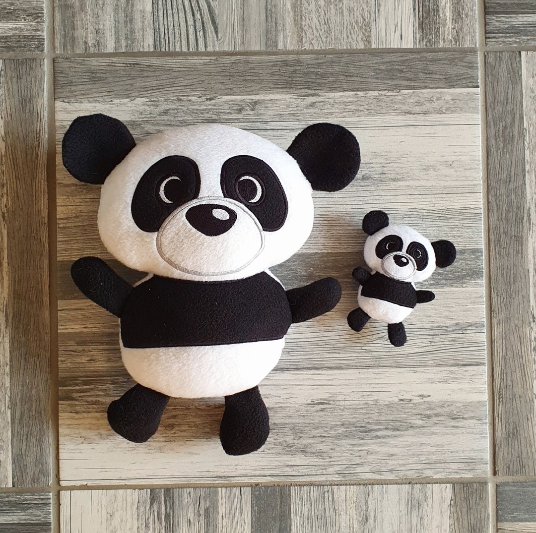 Panda Bear Stuffie ITH Embroidery Machine Pattern - Etsy