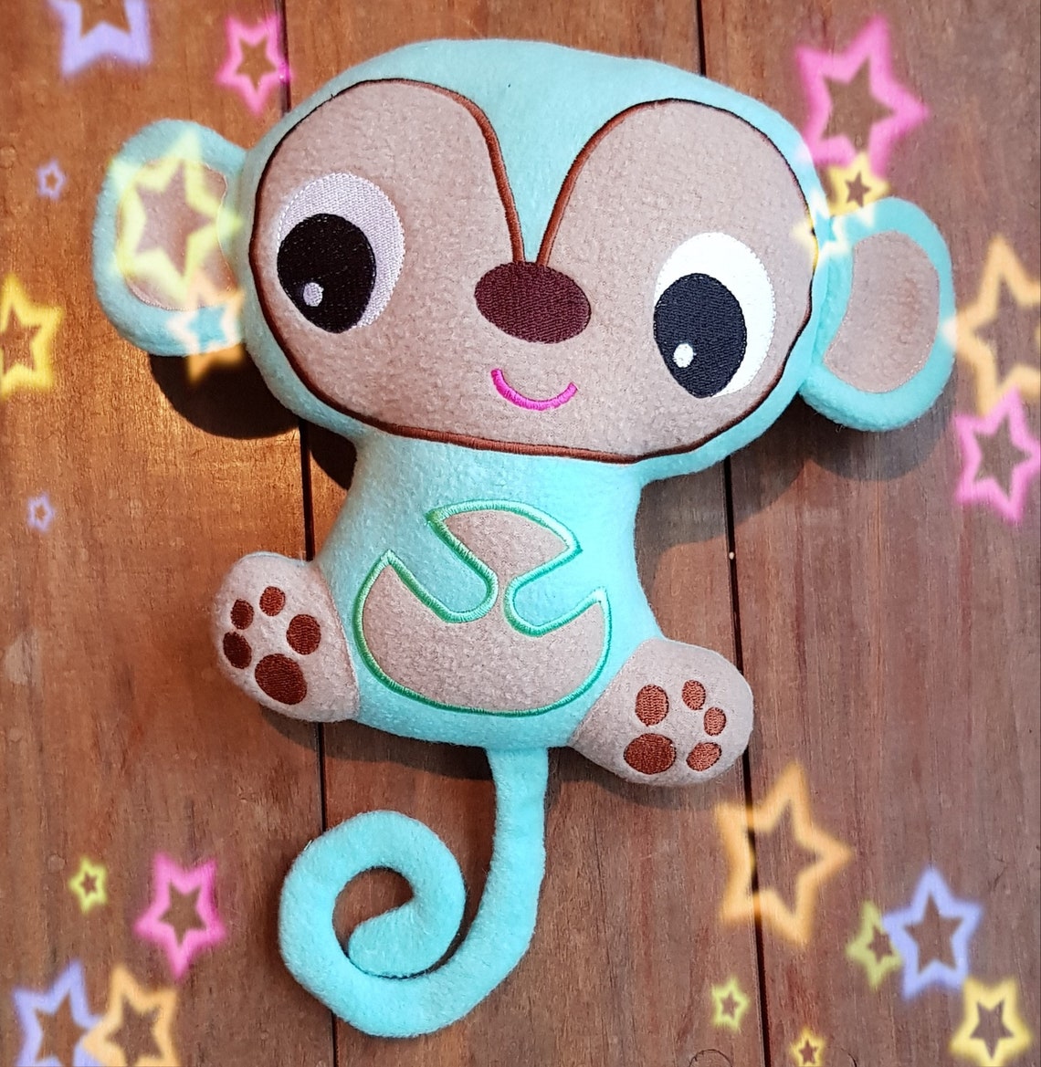 Keko Monkey Stuffie ITH Embroidery Machine Pattern - Etsy