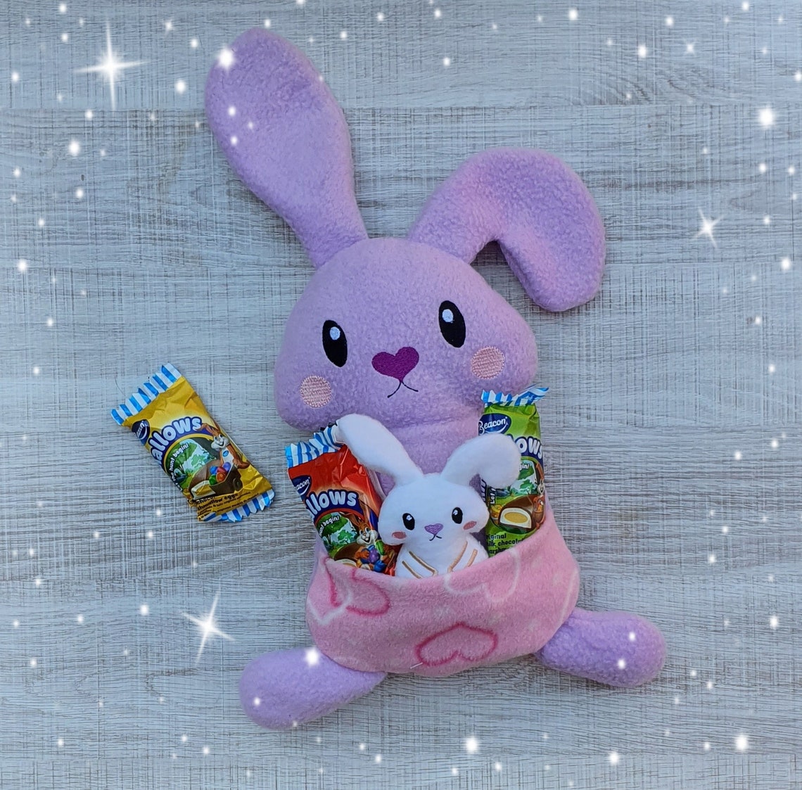 Pocket Easter Bunny Rabbit Stuffie ITH Embroidery Machine | Etsy