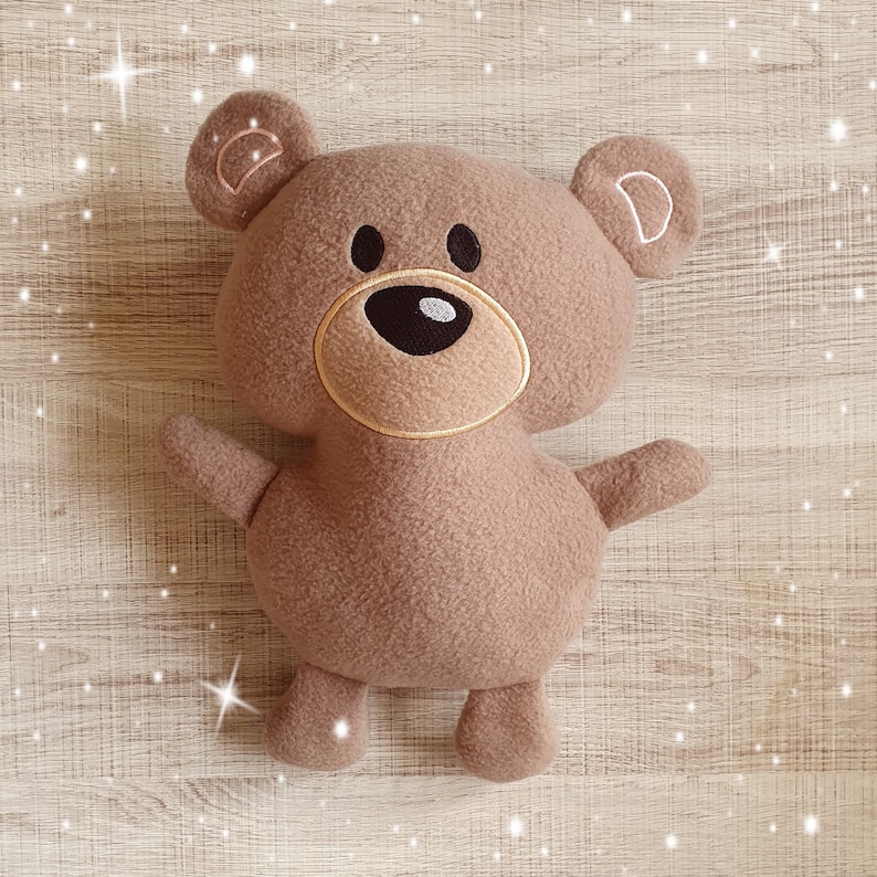 Teddy Bear Stuffie ITH Embroidery Machine Pattern - Etsy