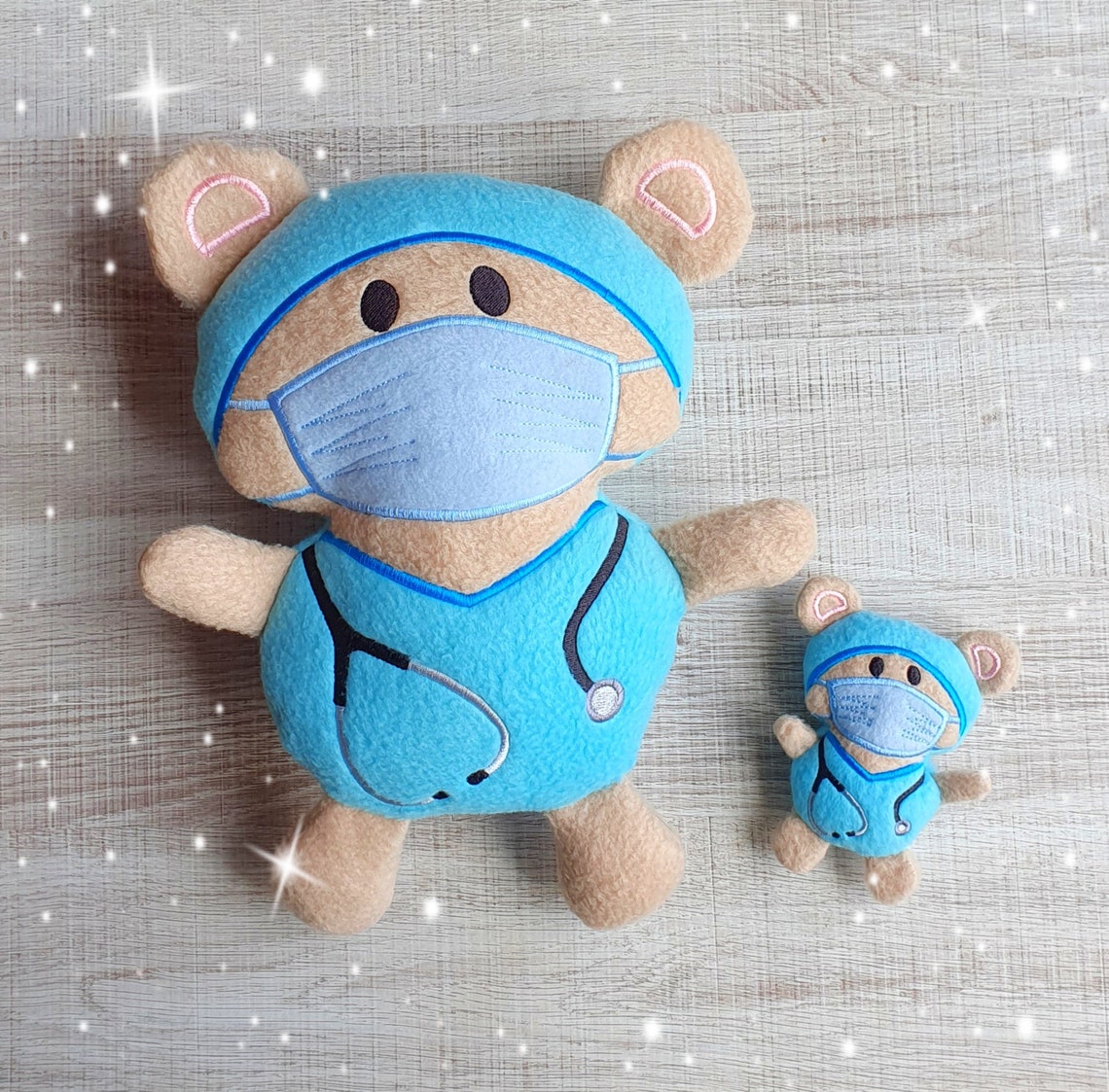 Doctor Nurse Medic Teddy Bear Stuffie ITH Embroidery Machine Pattern - Etsy