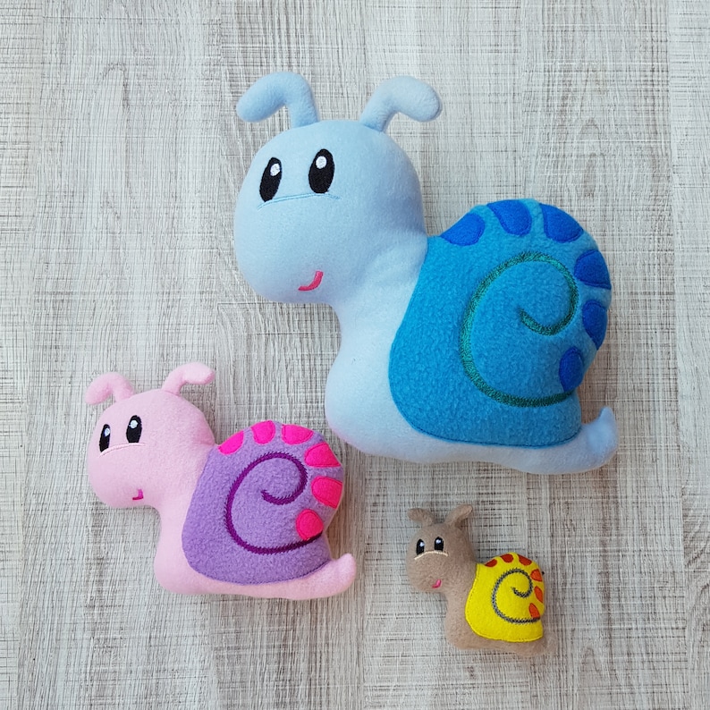 Snazzy Snail Stuffie ITH Embroidery Machine Pattern - Etsy Australia