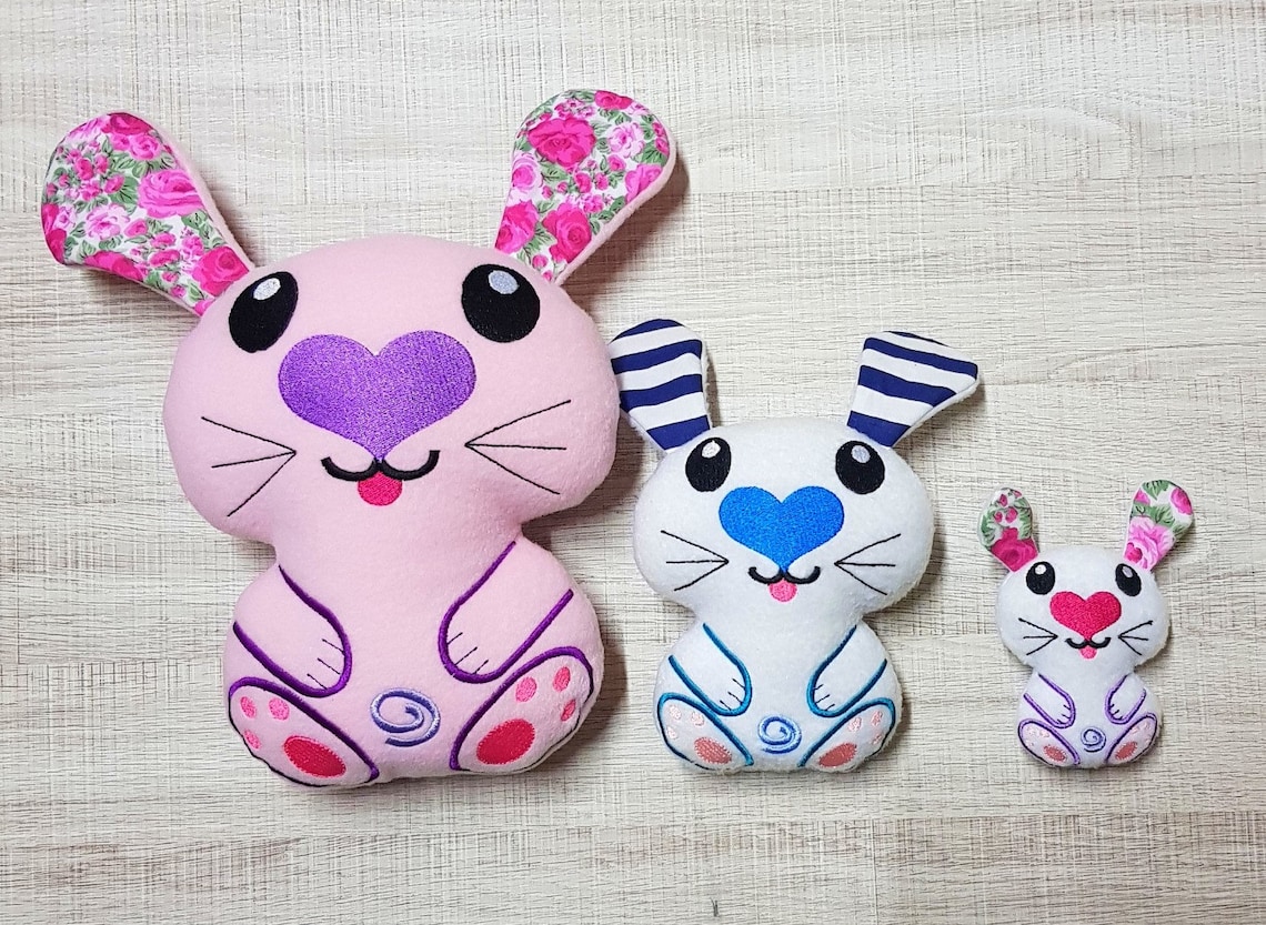 Belly Button Bunny ITH Embroidery Pattern | Etsy