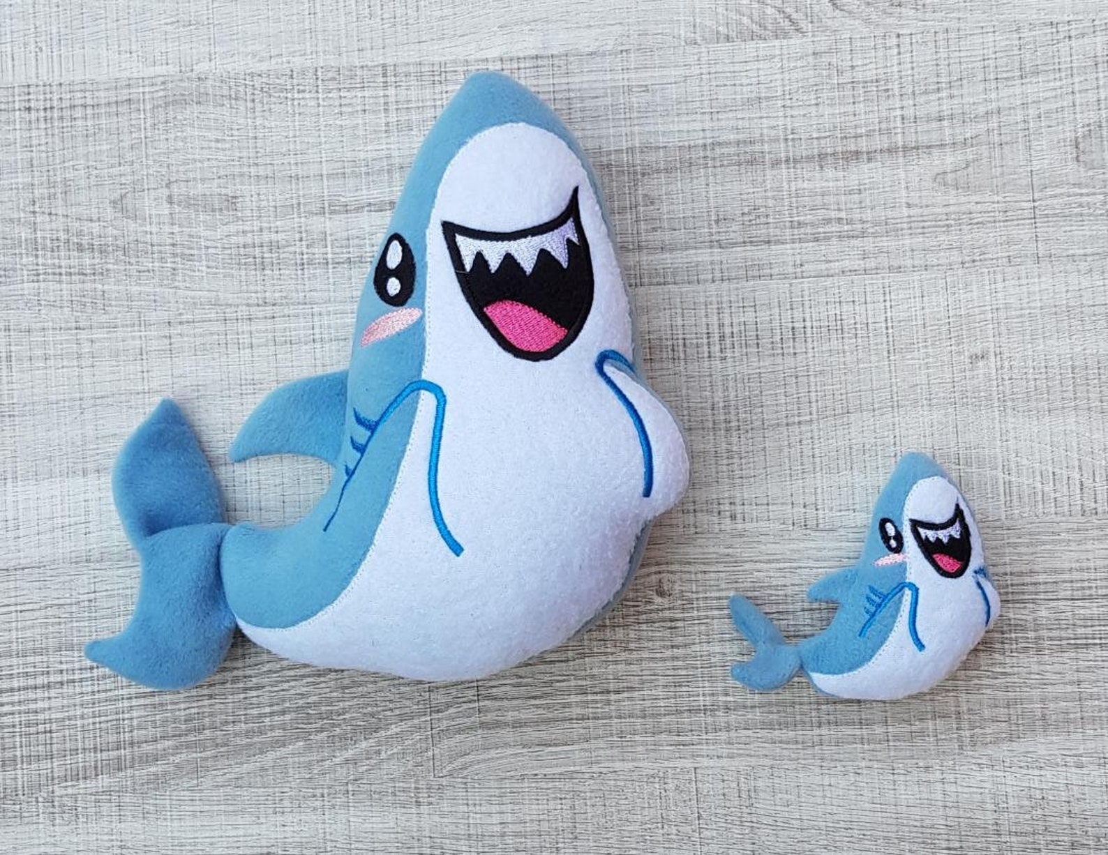 Shark Stuffie ITH Embroidery Machine Pattern - Etsy UK