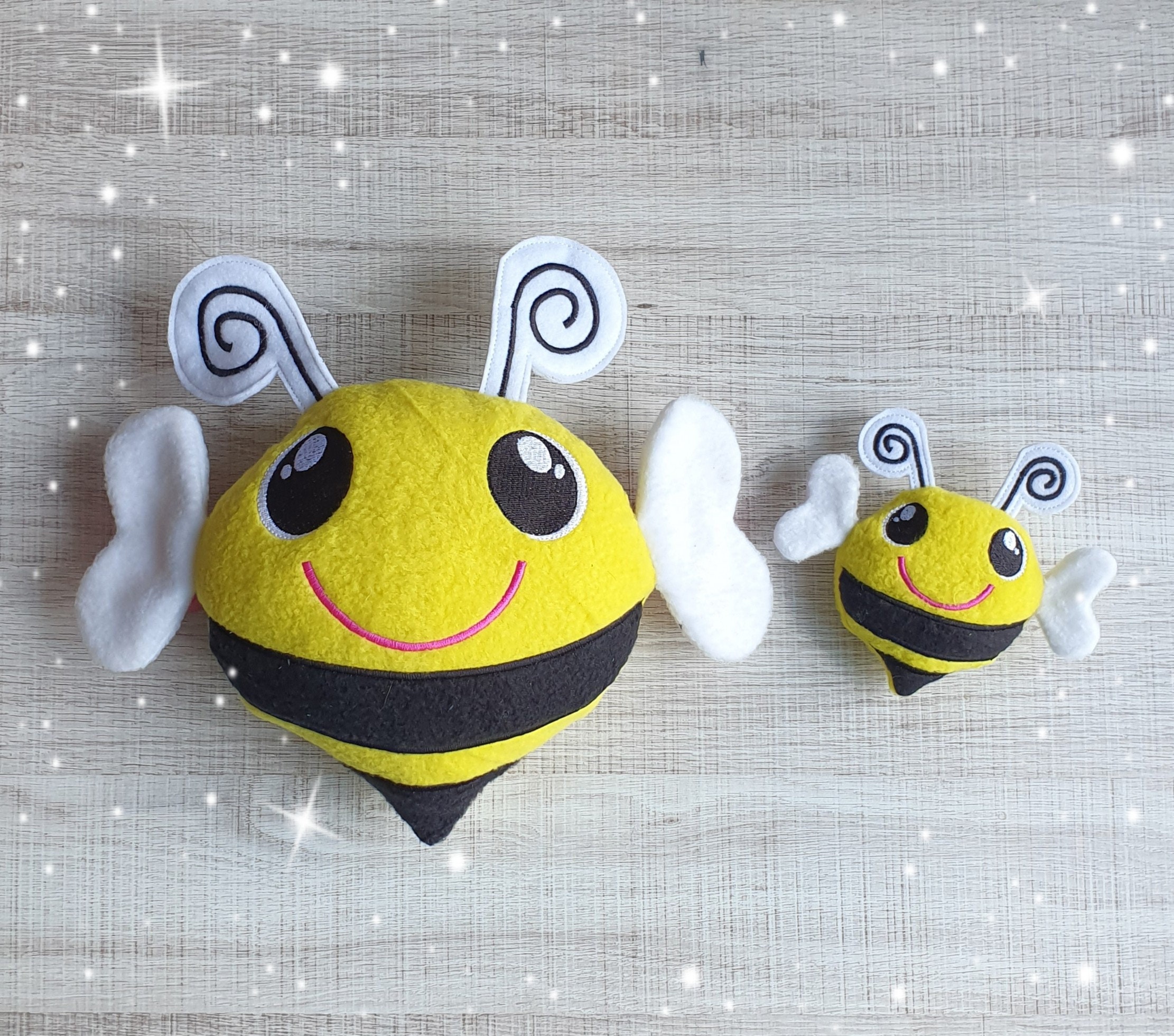 Honey Bee Stuffie ITH Embroidery Machine Pattern - Etsy