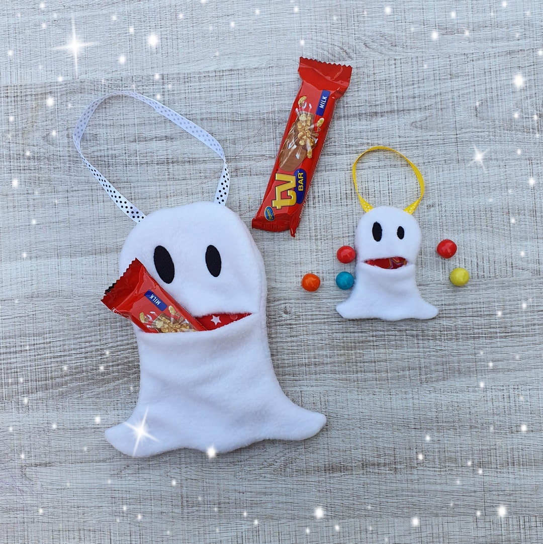 Halloween Ghost Candy Treat Bag ITH Embroidery Machine Pattern - Etsy