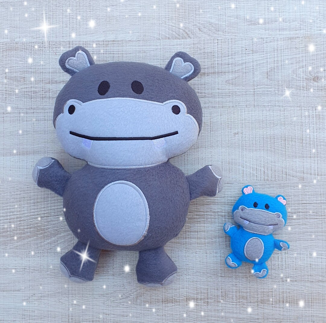 Hippo Hippopotamus Stuffie ITH Embroidery Machine Pattern - Etsy