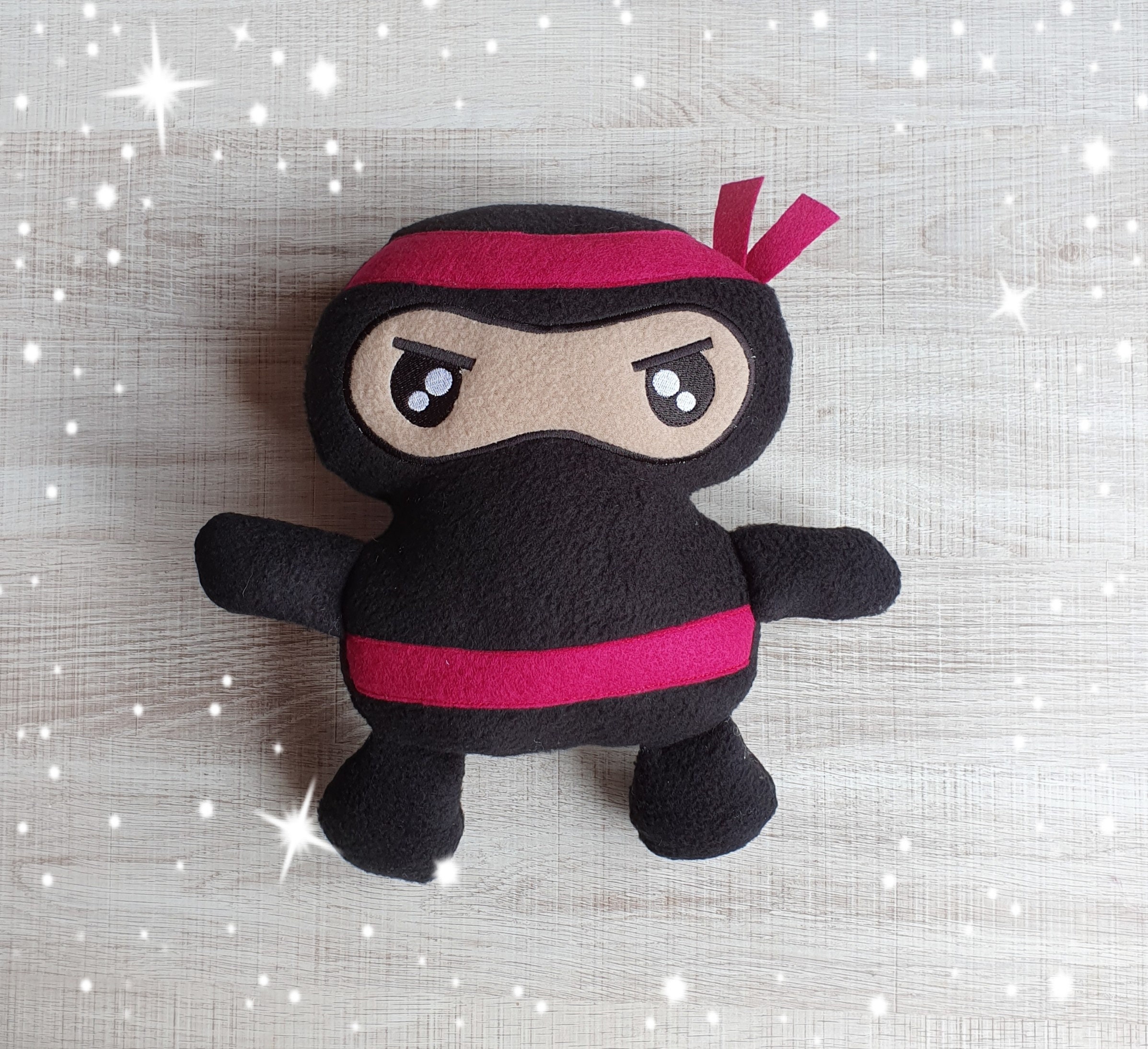 Ninja Warrior Stuffie ITH Embroidery Machine Pattern | Etsy